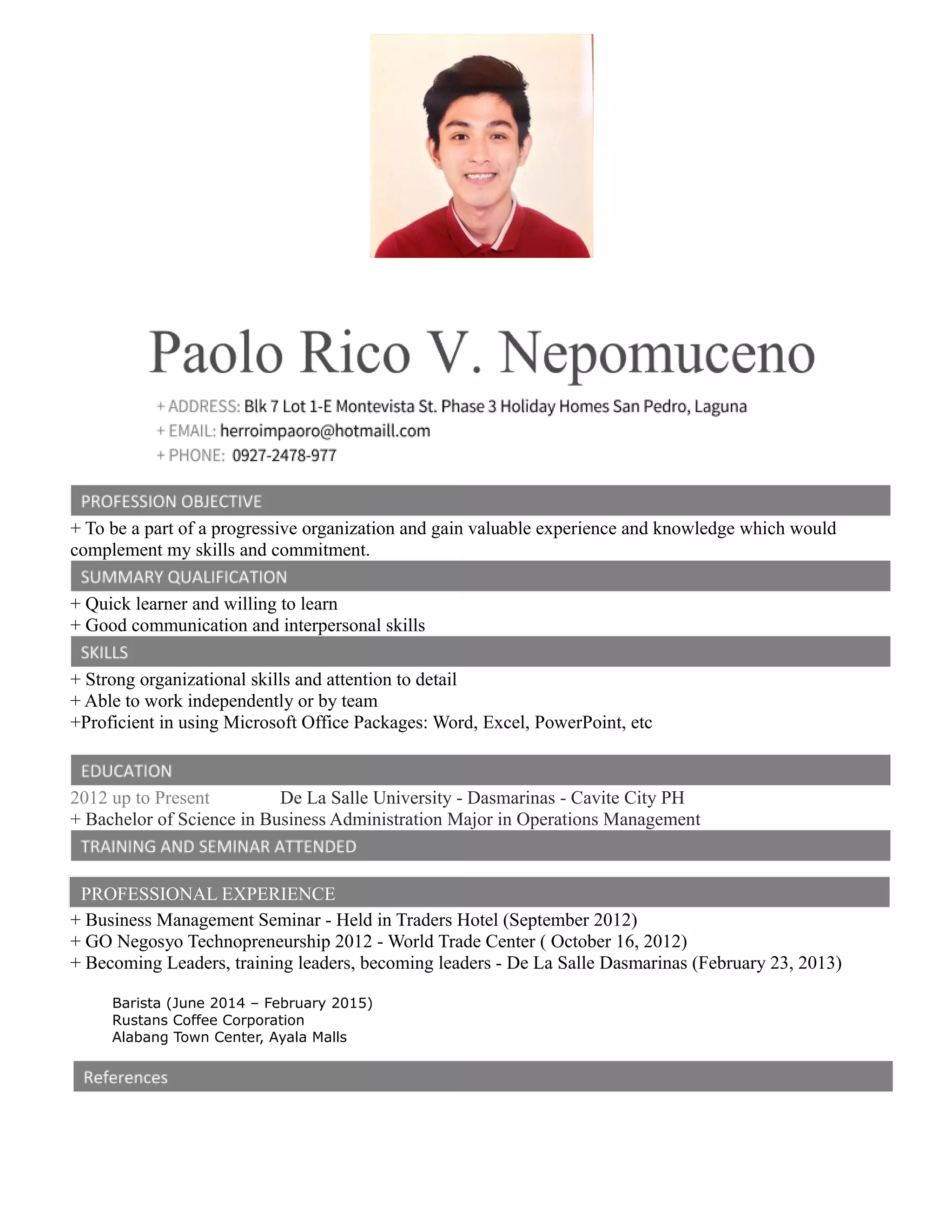 Resume-pao | DOC