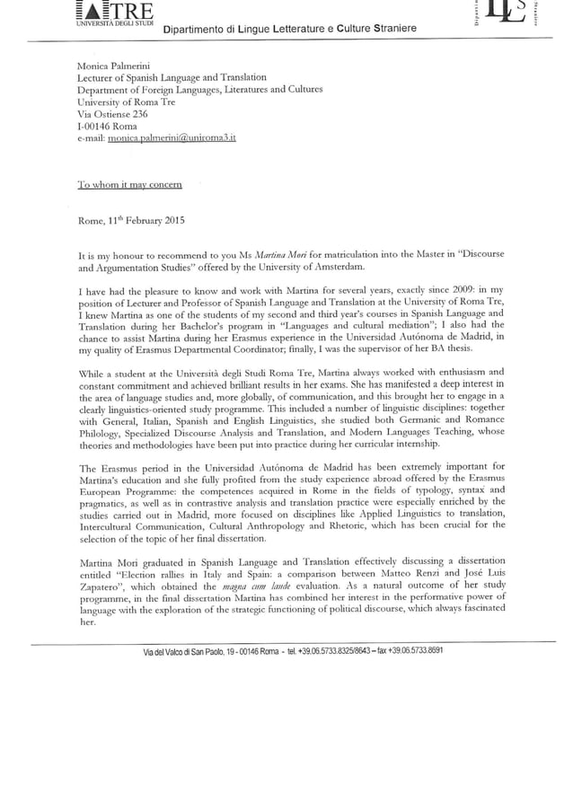 Reference Letter 1_ Martina Mori | PDF