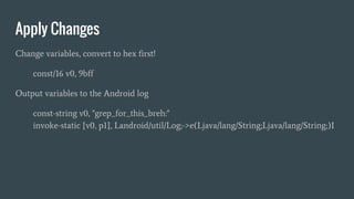 LinkedIn - Disassembling Dalvik Bytecode | PPT