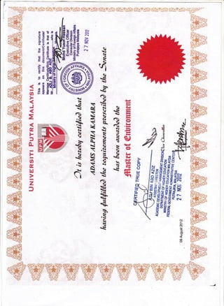 Masters Certificate.1 | PDF