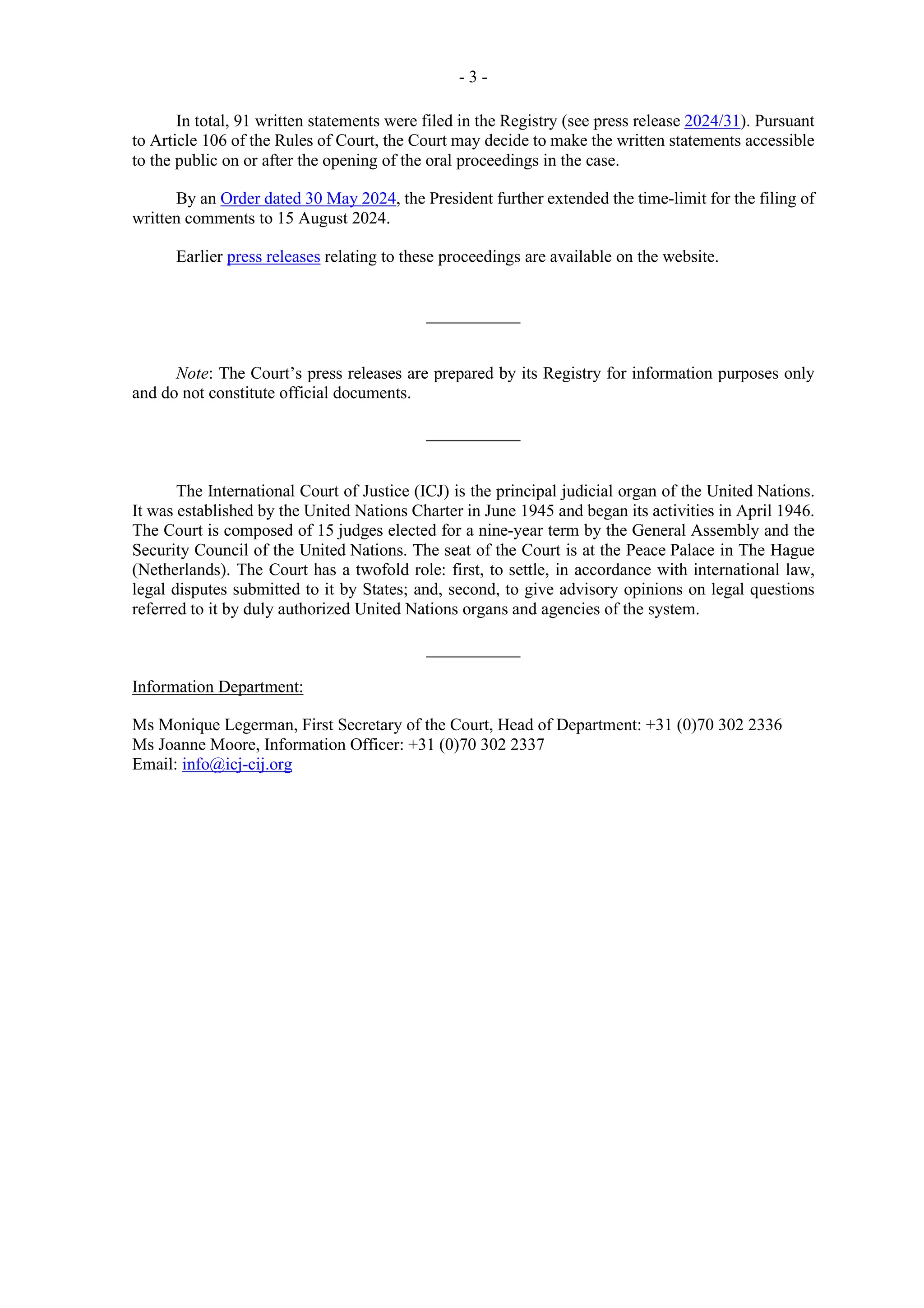 ICJ filing of climate justice requests- by 62 nations across our globe ...