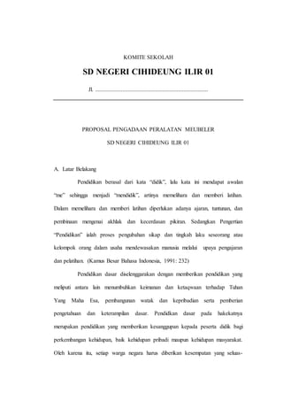 contoh proposal meubiler | DOCX