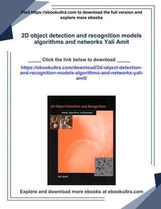 2D object detection and recognition models algorithms and networks Yali ...