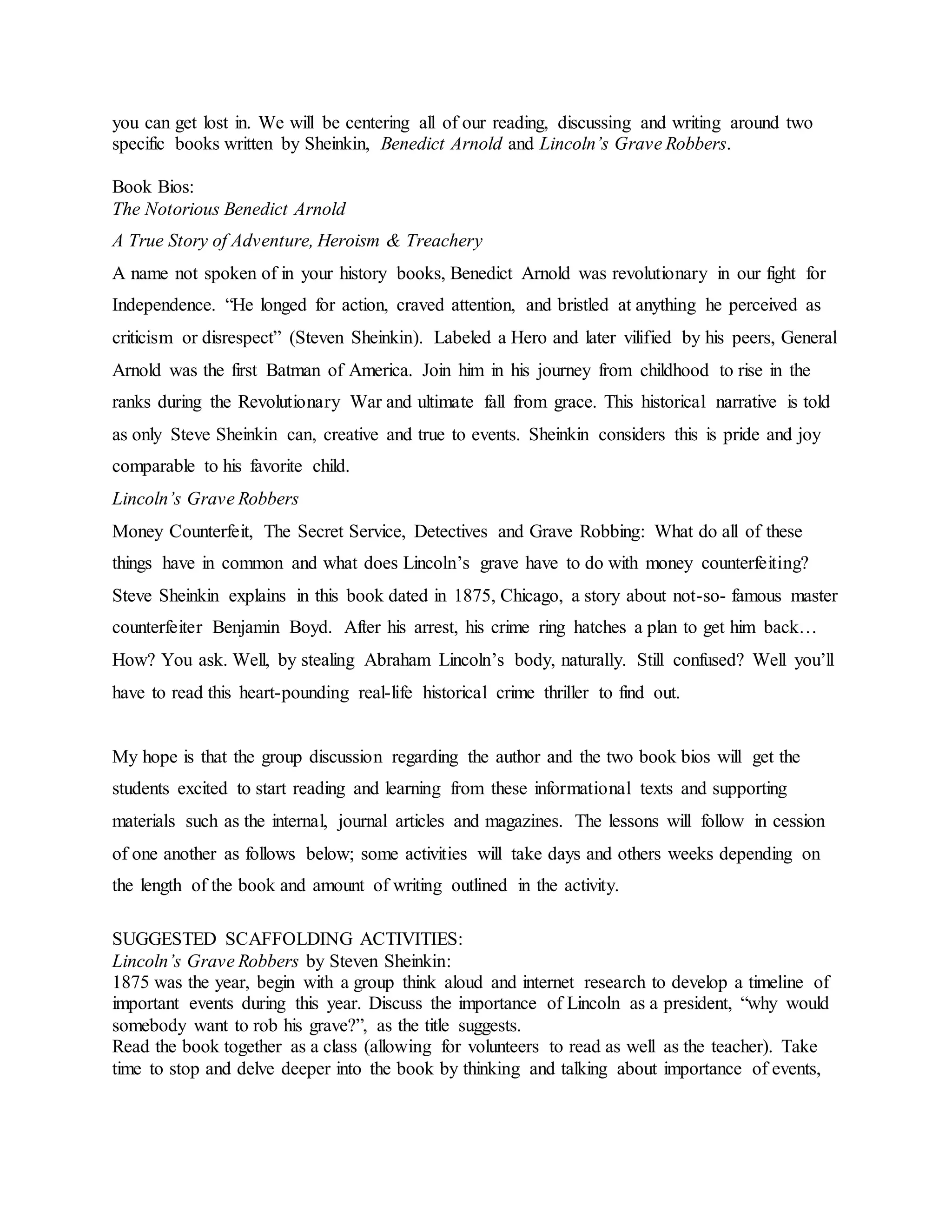 Informational-expository mini lesson | DOCX