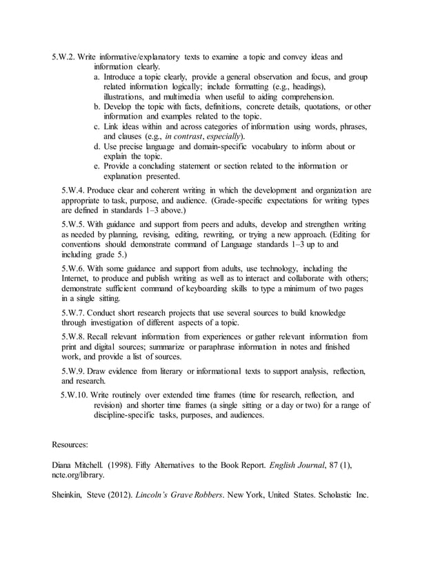 Informational-expository mini lesson | PDF