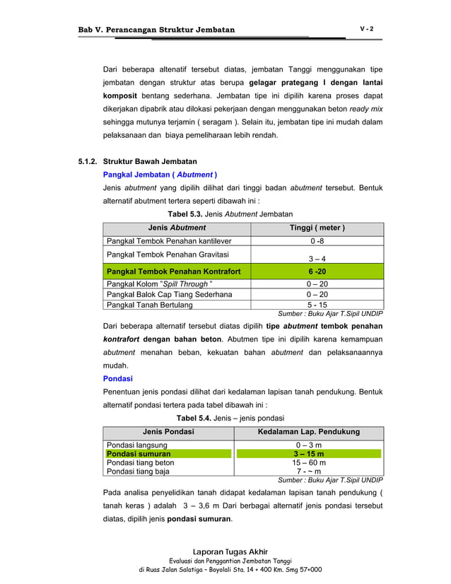 perhitungan jembatan | PDF