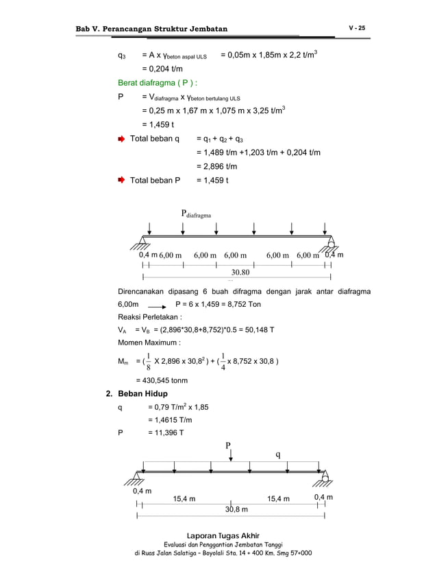 perhitungan jembatan | PDF