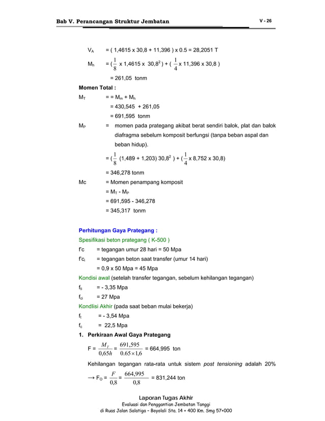 perhitungan jembatan | PDF