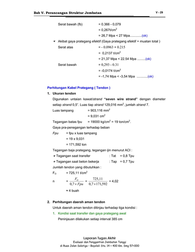 perhitungan jembatan | PDF