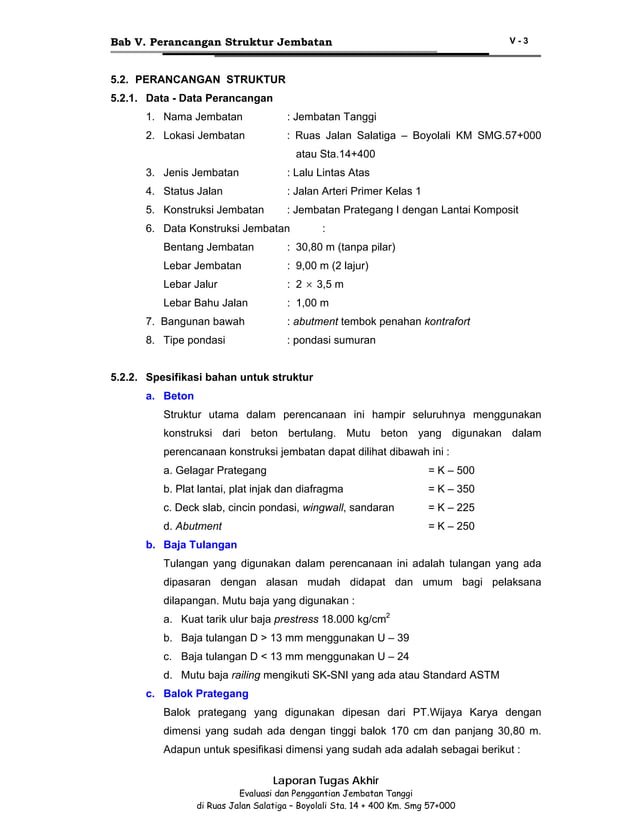 perhitungan jembatan | PDF
