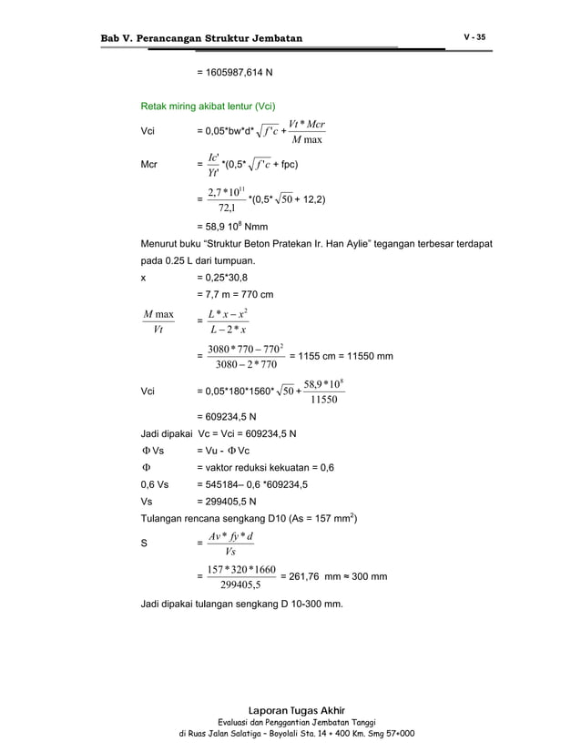 perhitungan jembatan | PDF
