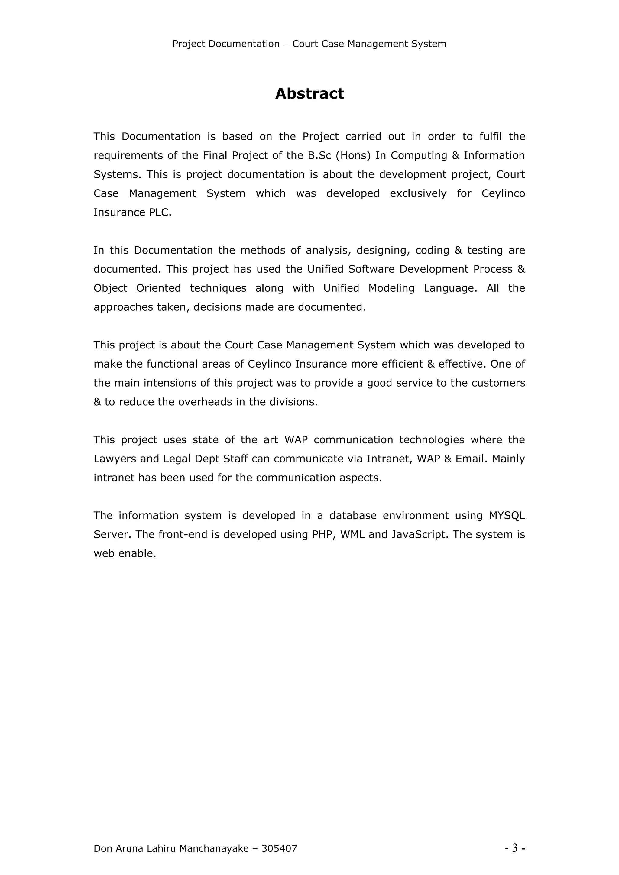 Court Case Management System | PDF