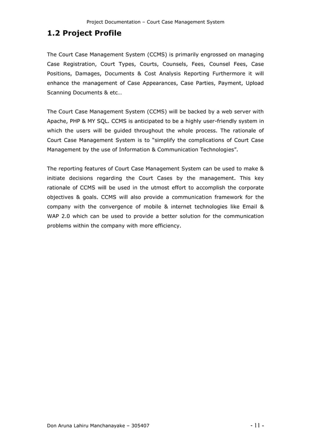 Court Case Management System | PDF | Web Development | Internet