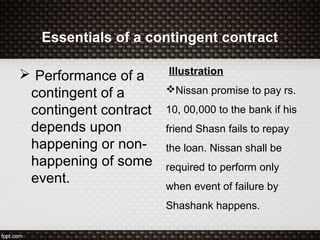 Contingent Contract and Quasi Contract | PPT