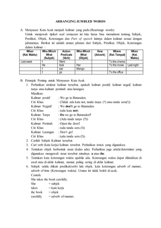 Arranging jumbled words-docx | DOCX