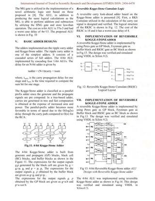 A Novel Design of a 4 Bit Reversible ALU using Kogge-Stone Adder | PDF