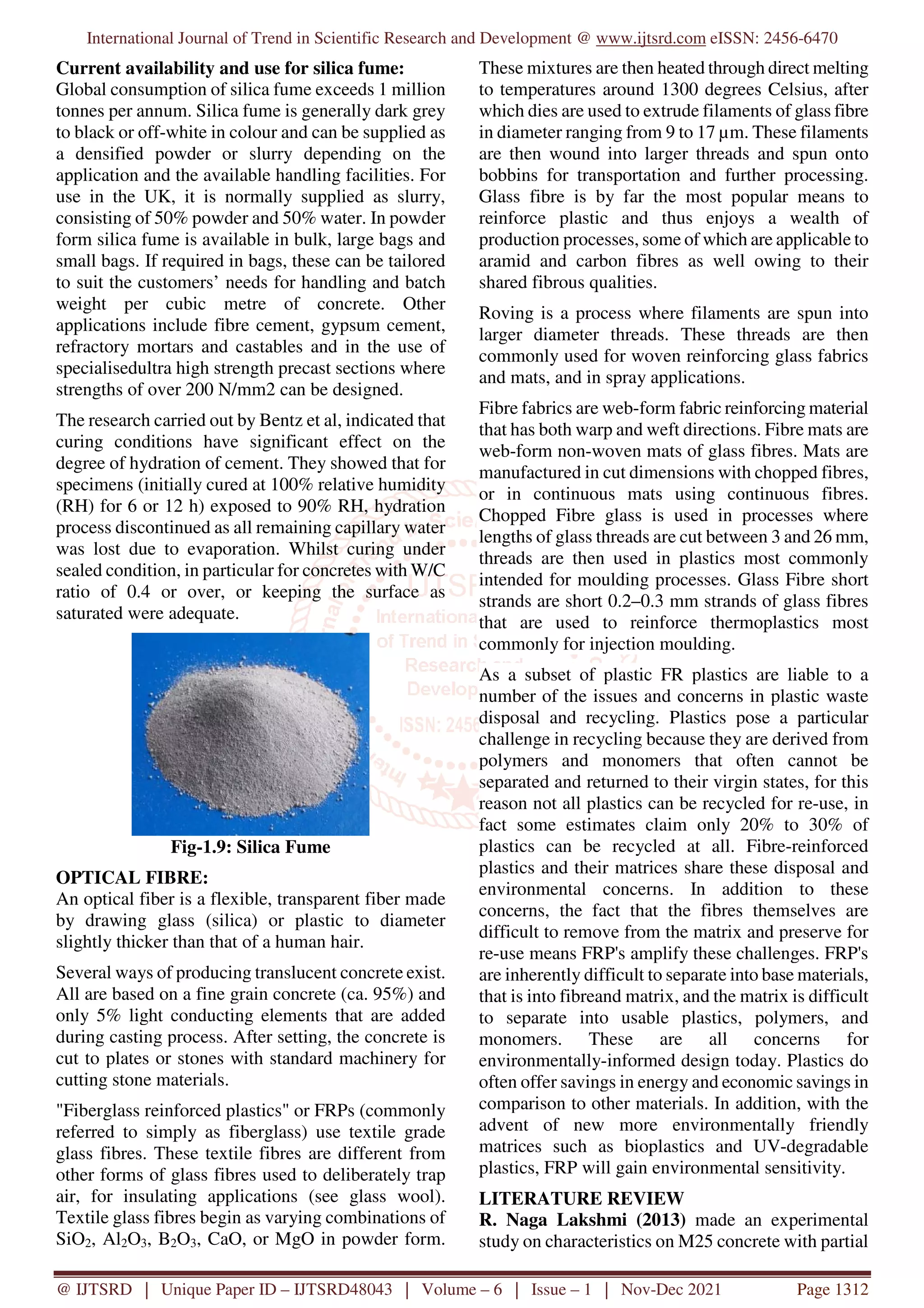 Behaviour of Concrete with Partial Replacement of Cement by Different ...