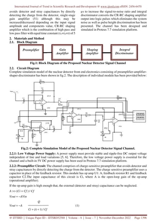 Design, Development and Simulation of Front End Electronics for Nuclear ...