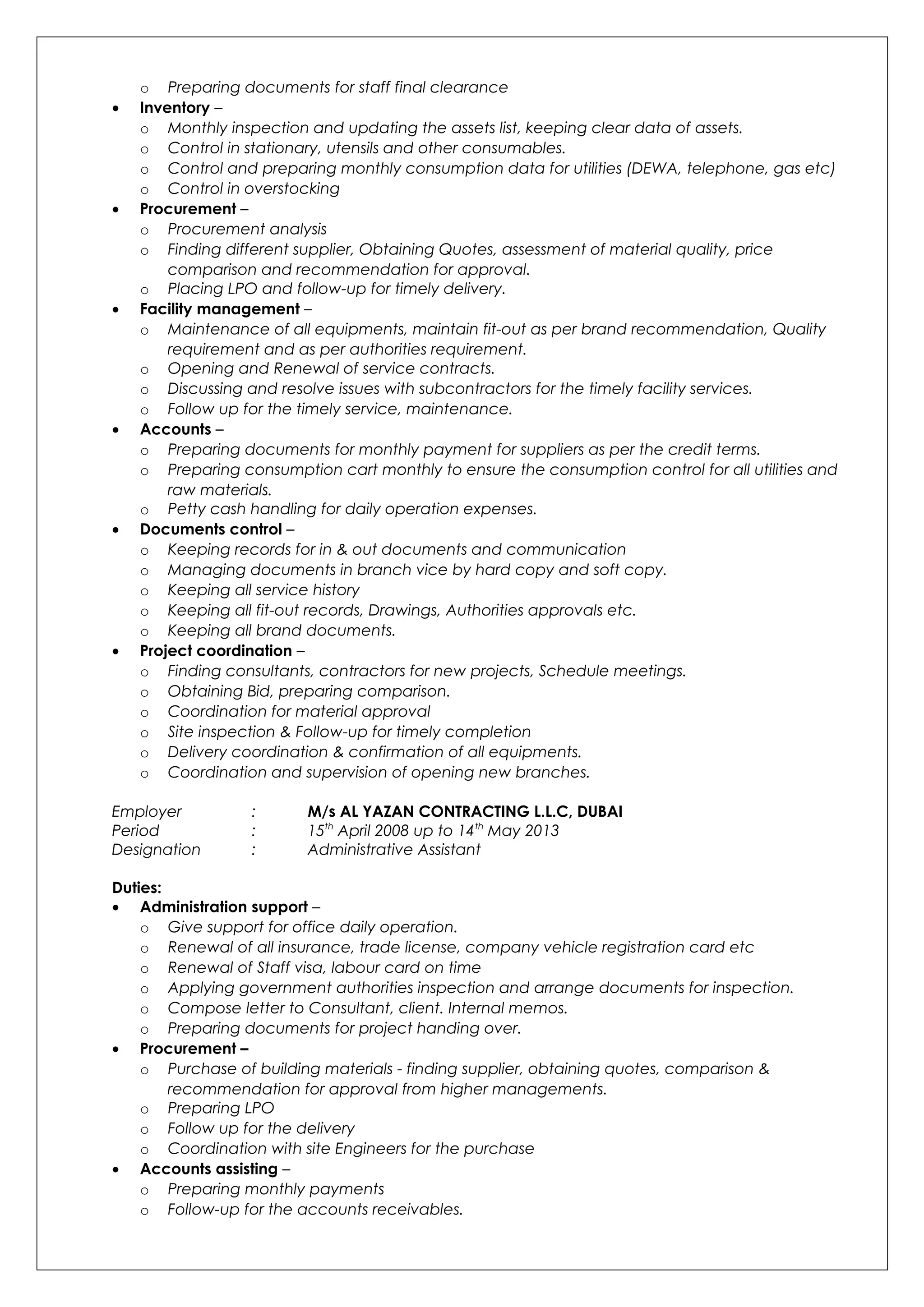 Nidhin Raj updated CV | DOC