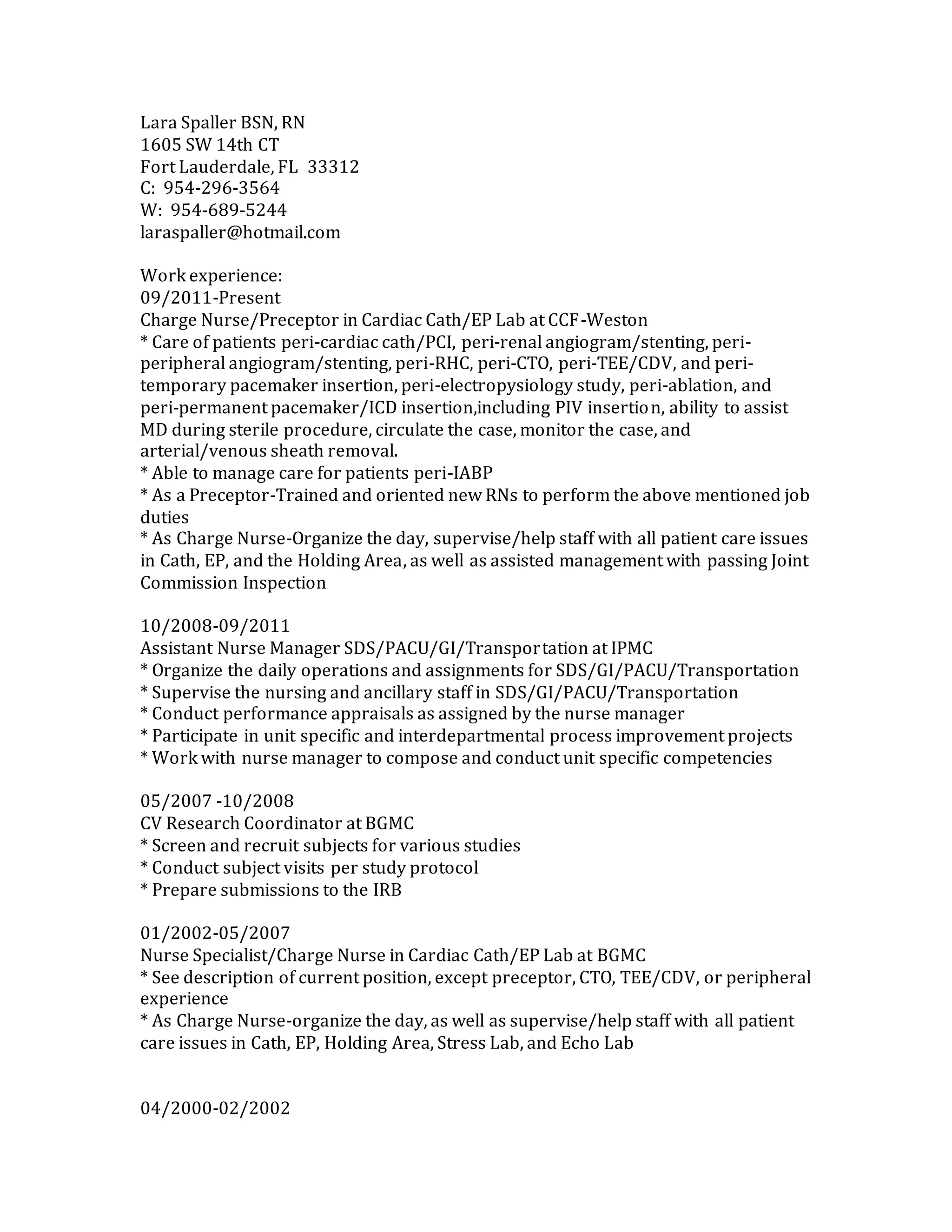 Lara Spaller Resume 2 | DOCX