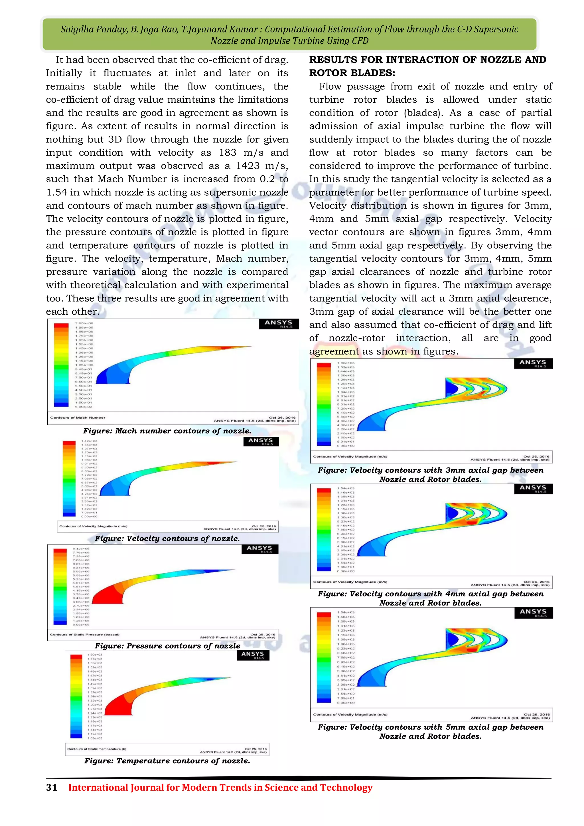 Computational Estimation of Flow through the C-D Supersonic Nozzle and Impulse Turbine Using CFD ...