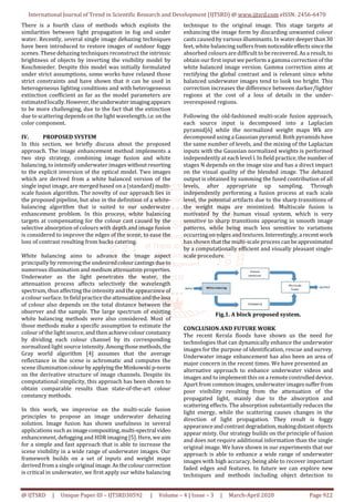 Literature Survey on Underwater Image Enhancement | PDF