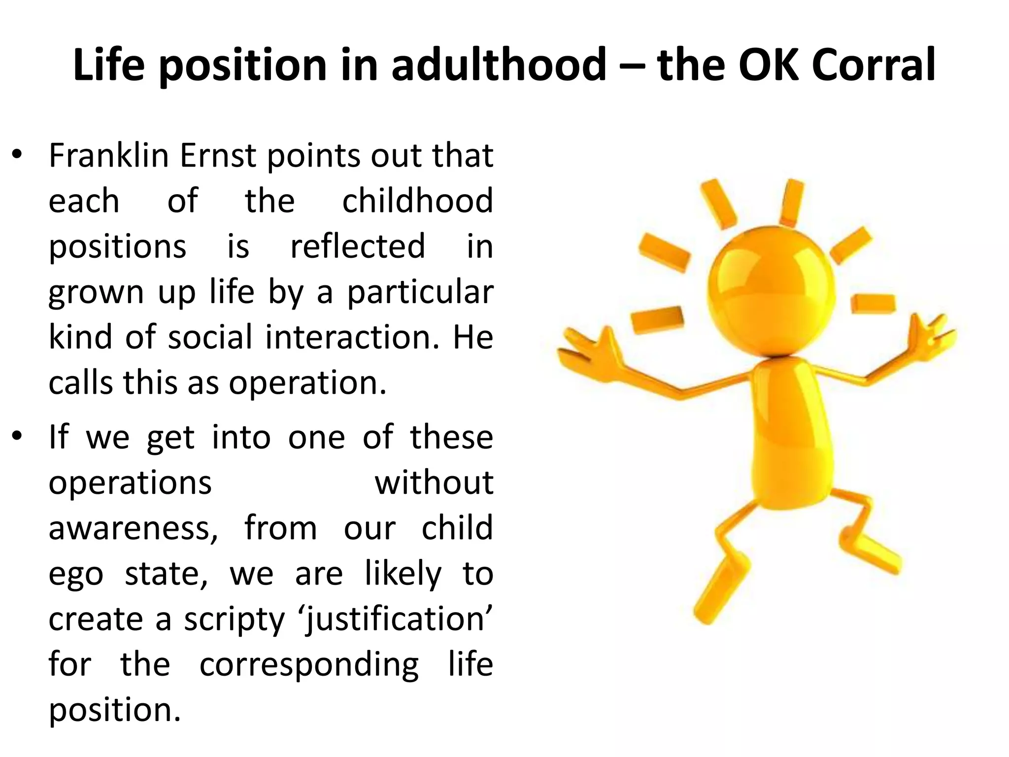 188. life positions in adulthood - The ok corral | PPT | Free Download