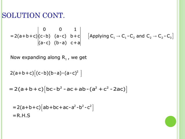 Matrices and determinants for graduation Engineering.ppt