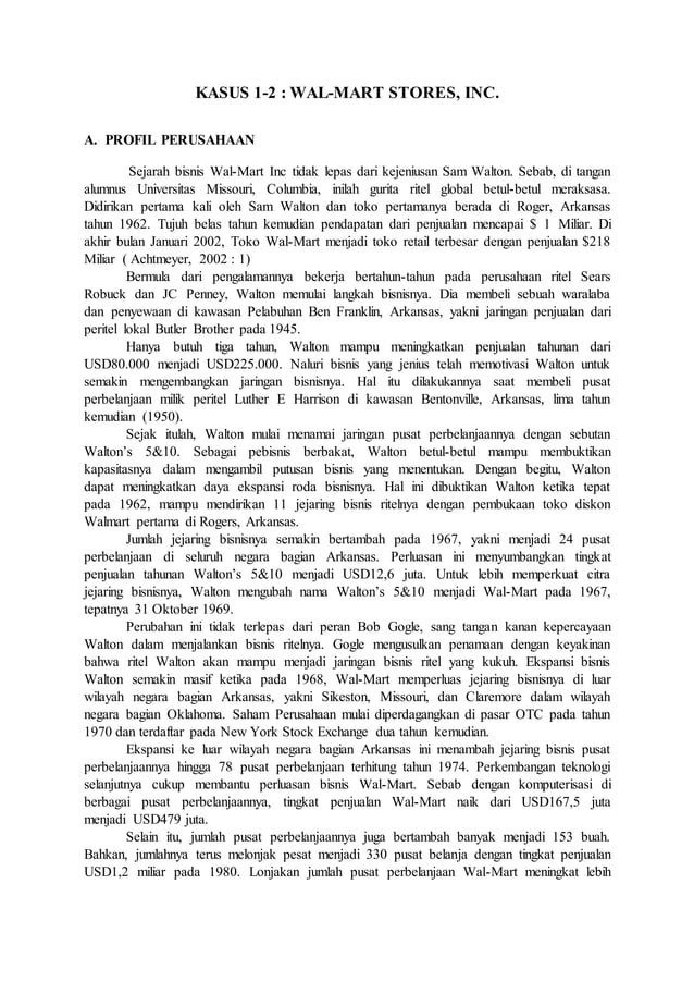 188277435 kasus-1-2-wal-mart-docx | DOCX
