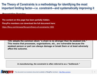 Theory of Constraints | PDF | Business | Business and Finance