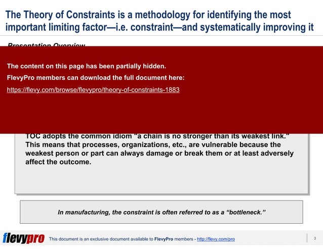 Theory of Constraints | PDF | Business | Business and Finance