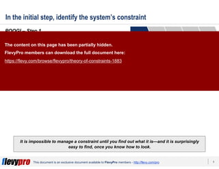 Theory of Constraints | PDF