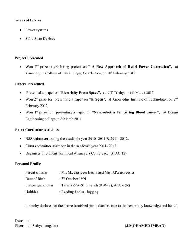 imran_new_resume | DOC | Secondary Education | Education