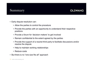 Early Dispute Resolution in the Construction Industry | PDF | Law