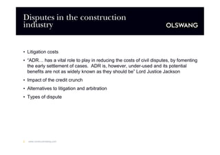 Early Dispute Resolution in the Construction Industry | PDF | Law
