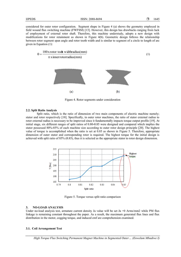 High Torque Flux Switching Permanent Magnet Machine in Segmented Outer Rotor using Appropriate ...
