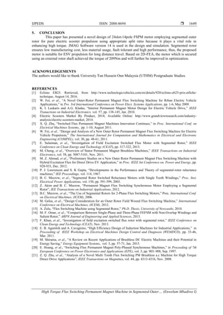High Torque Flux Switching Permanent Magnet Machine in Segmented Outer ...