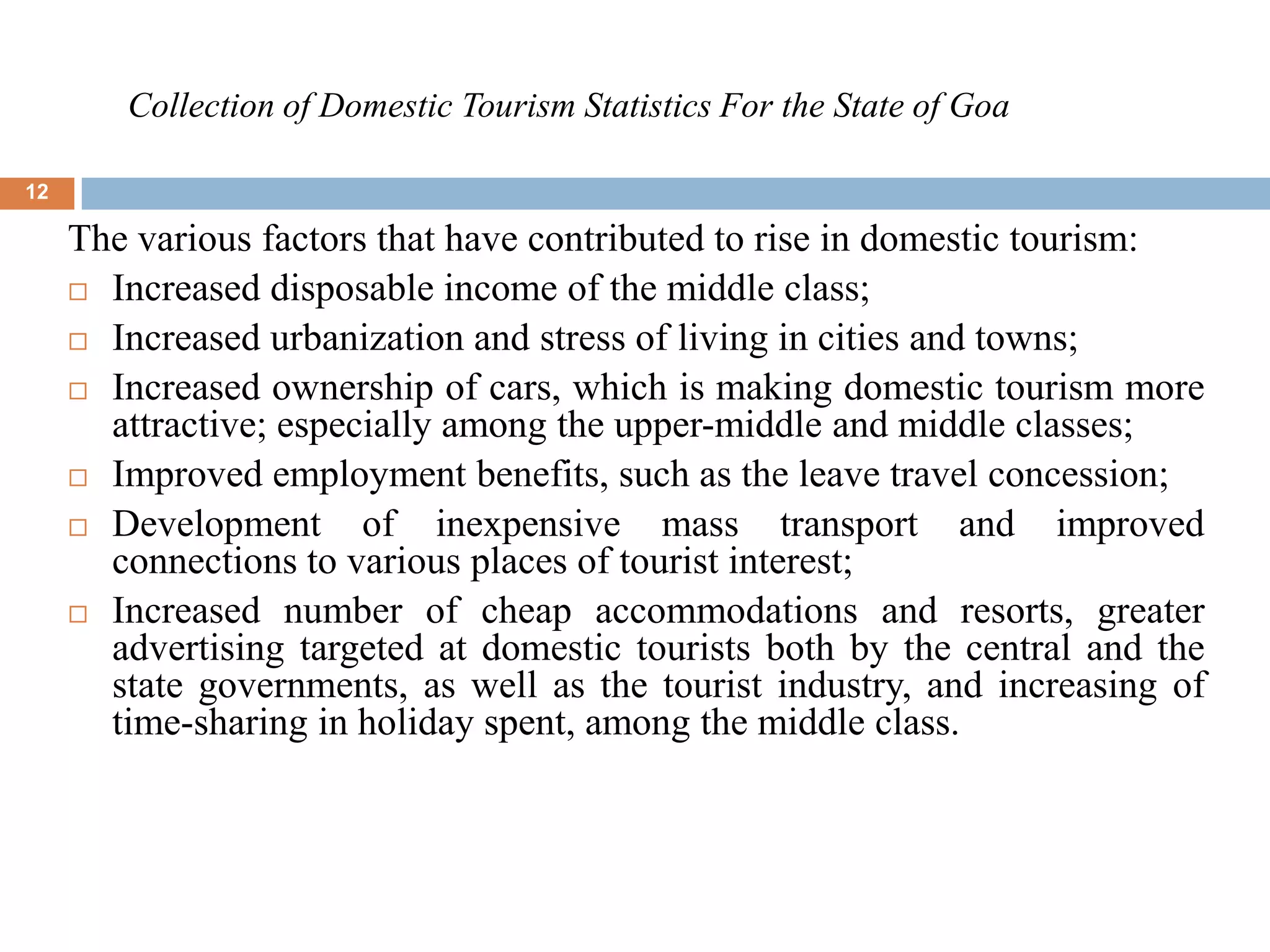 "STUDY OF GOA STATE TOURISM SCENARIO: AN INDIAN CONTEXT" | PPTX