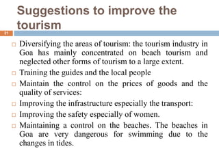 "STUDY OF GOA STATE TOURISM SCENARIO: AN INDIAN CONTEXT" | PPTX