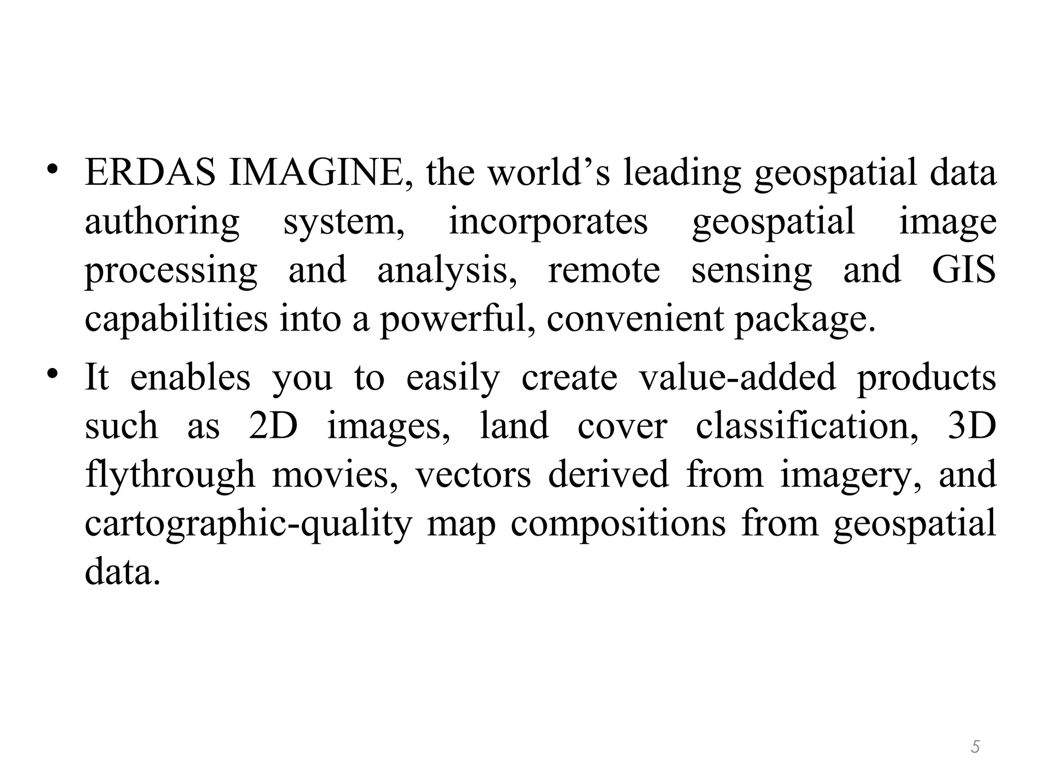 ERDAS IMAGINE | PPT | Graphics Software | Computer Software and ...