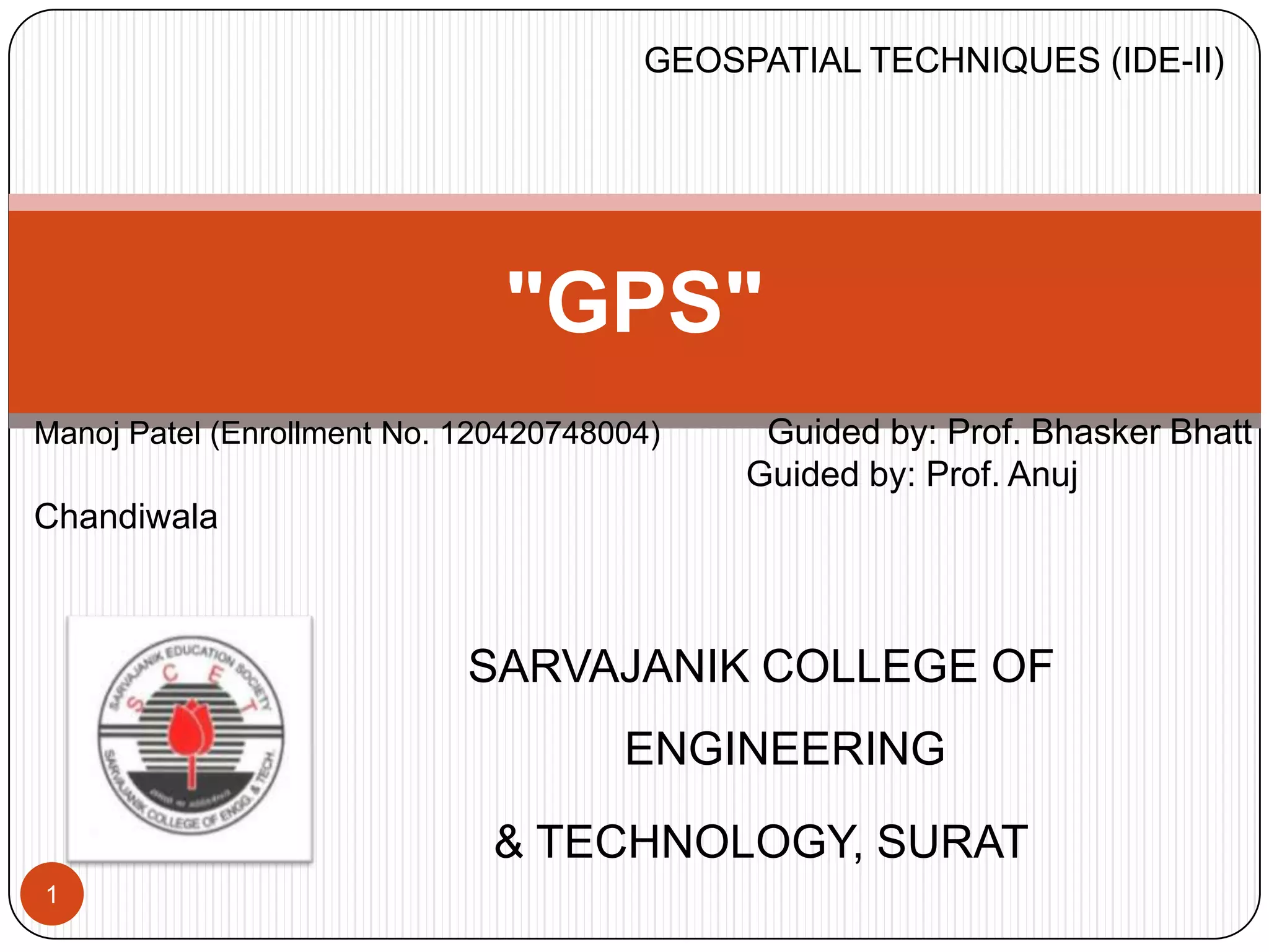 Global Positioning System Ppt 2968