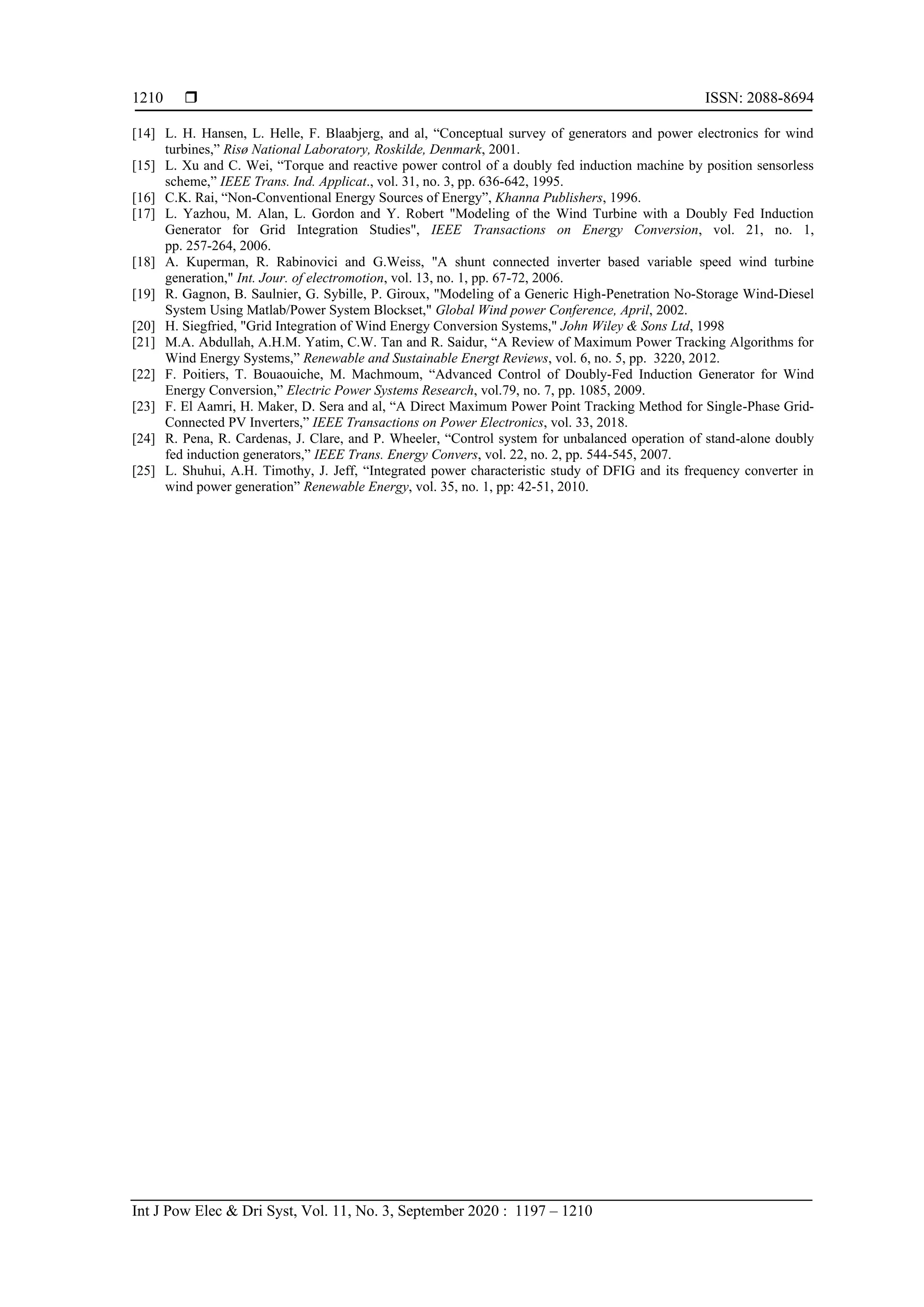Modeling, simulation and control of a doubly-fed induction generator ...