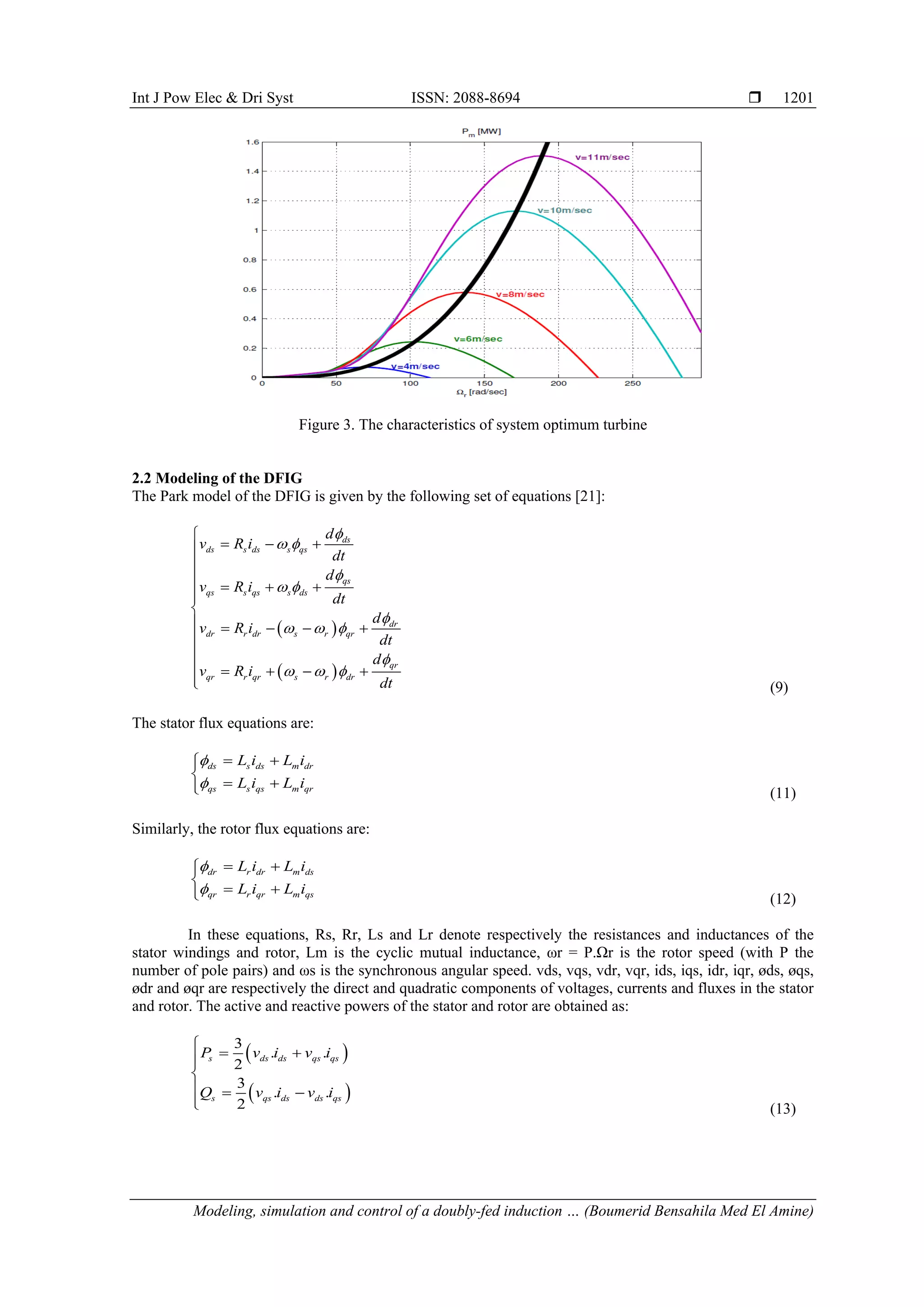 Modeling, simulation and control of a doubly-fed induction generator for wind energy conversion ...
