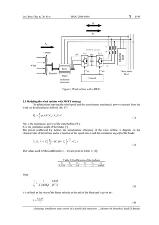 Modeling, simulation and control of a doubly-fed induction generator for wind energy conversion ...