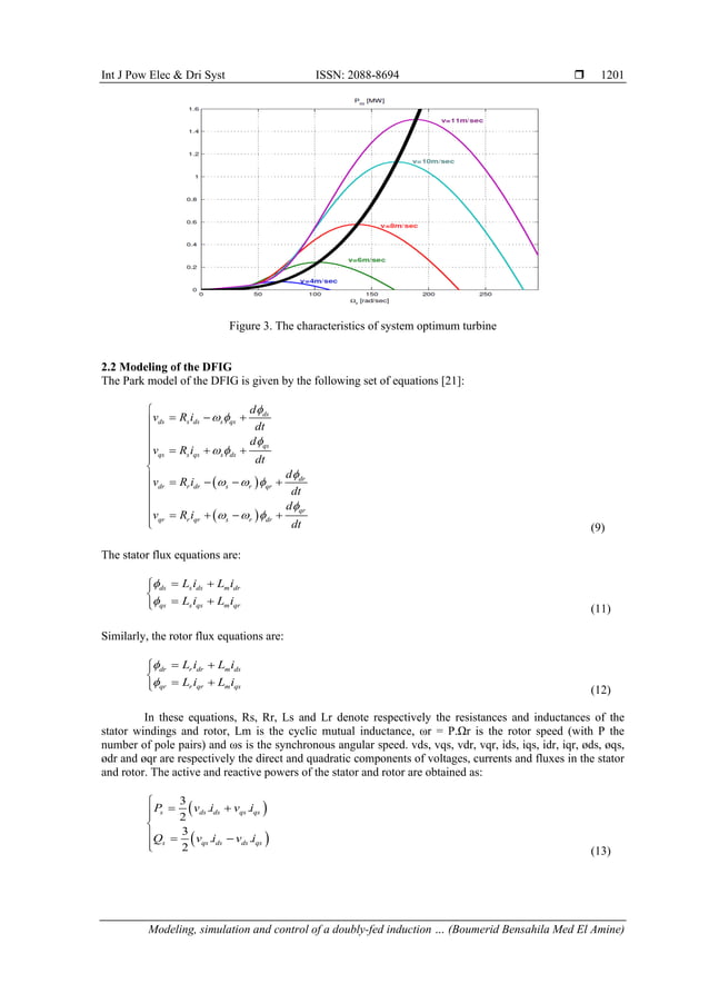 Modeling, simulation and control of a doubly-fed induction generator for wind energy conversion ...