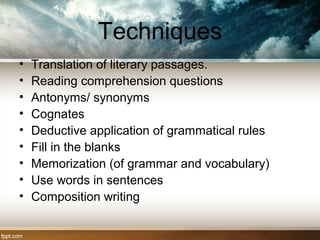 DIRECT METHOD AND TRNASLATION METHOD | PPT