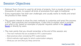 Interconnect session 1888: Rational Team Concert Process Customization ...