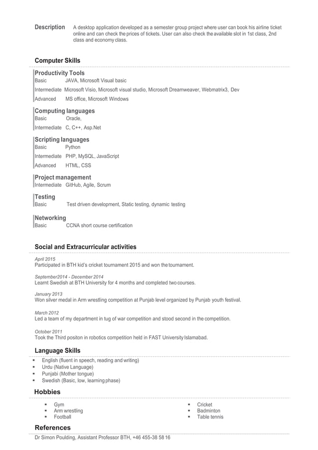Waleed Anwar CV denmark | PDF
