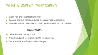 SIMULATION OF OSPF PACKETS AND ELECTION OF DR BDR | PPSX