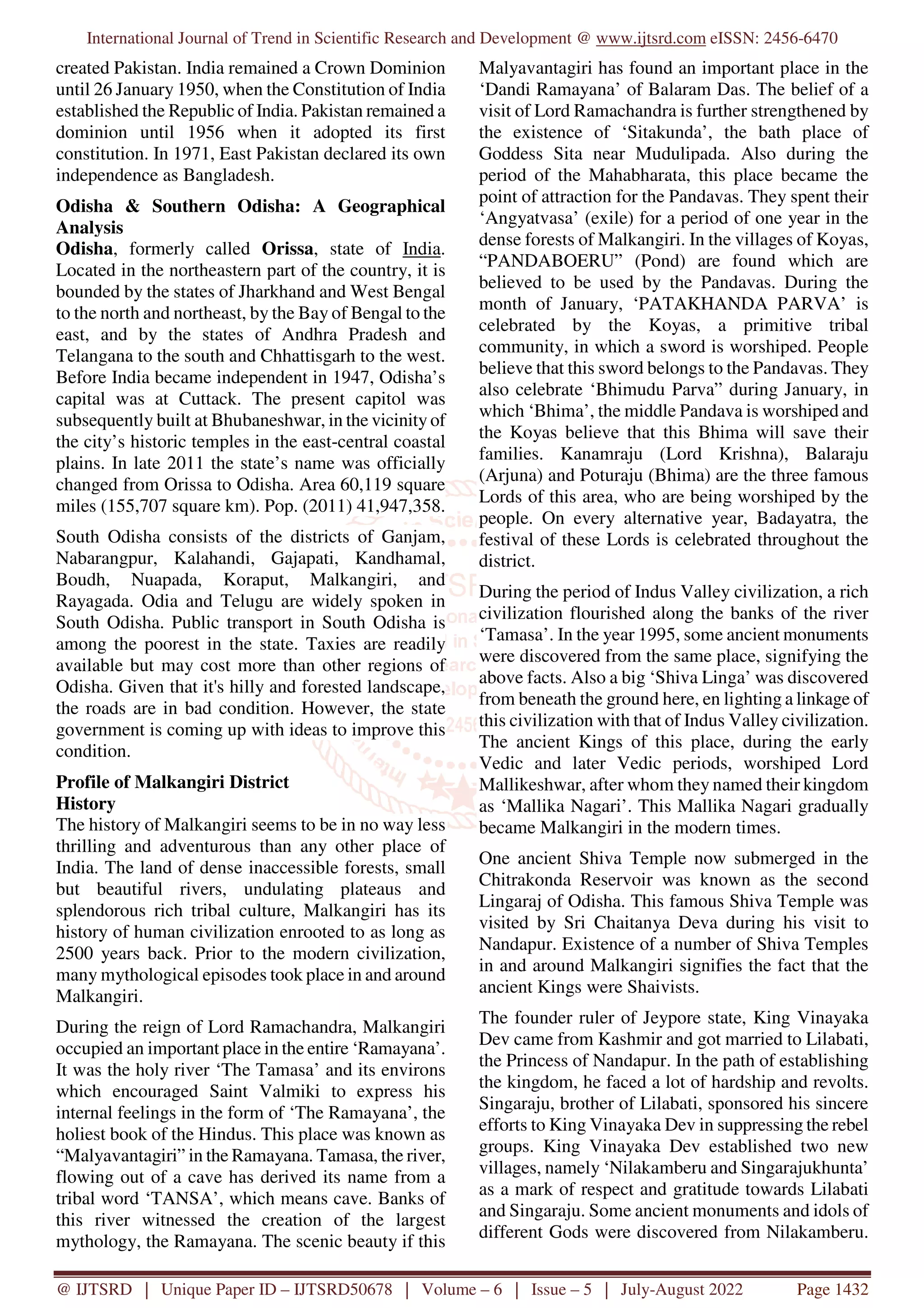 Contribution of Tribal Leaders of Malkangiri in Freedom Movement of India | PDF